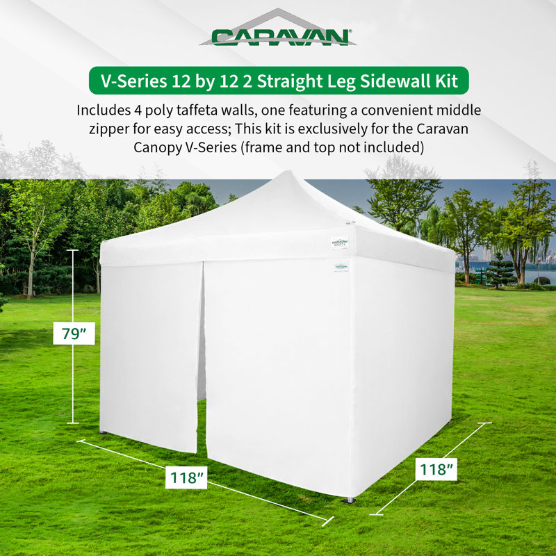Caravan Canopy V Series 2 Straight Leg Sidewall Kit & Straight Pop-Up ...