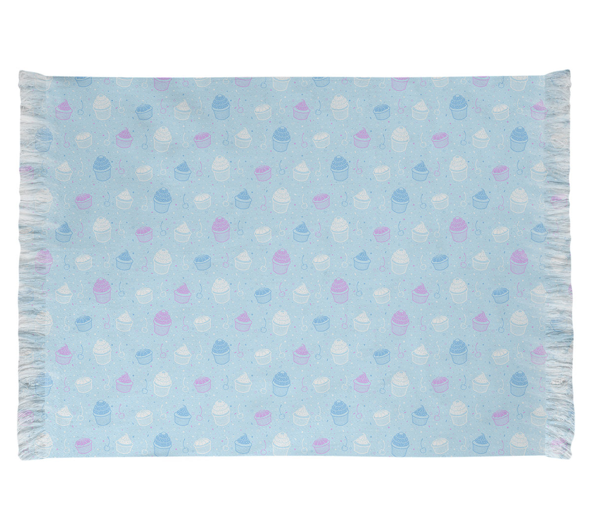 East Urban Home Mcguigan Striped Cupcake Blue Area Rug - Wayfair Canada