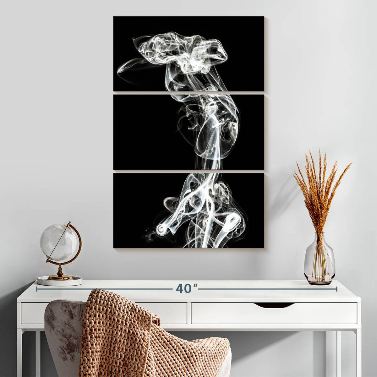 Ebern Designs Senne Abstract White Smoke - Chimera Woman | Wayfair