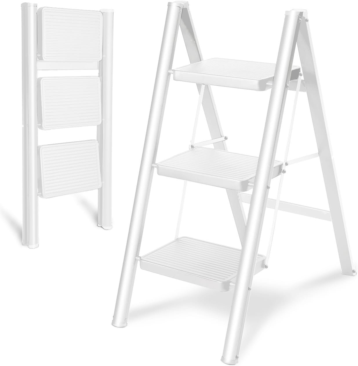 WFX Utility™ 330 Lbs Load Heavy Duty Step Ladders, Small Kitchen/Closet ...