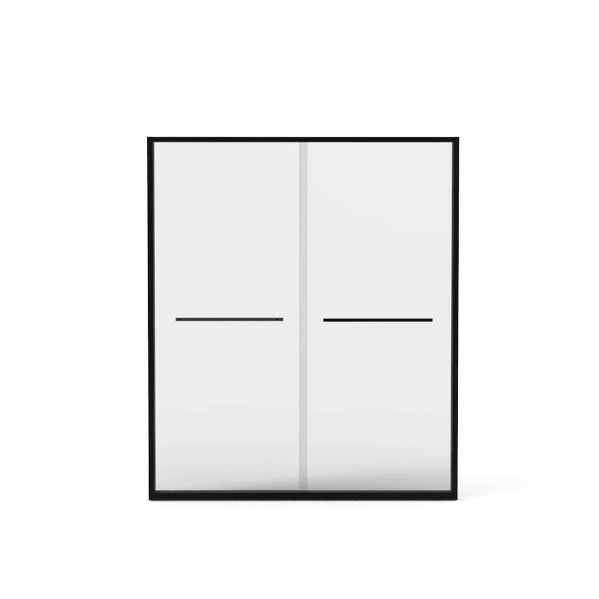 DAPPER DOODLES INC Aluminum Frame Double Sliding Shower Door,Bypass ...