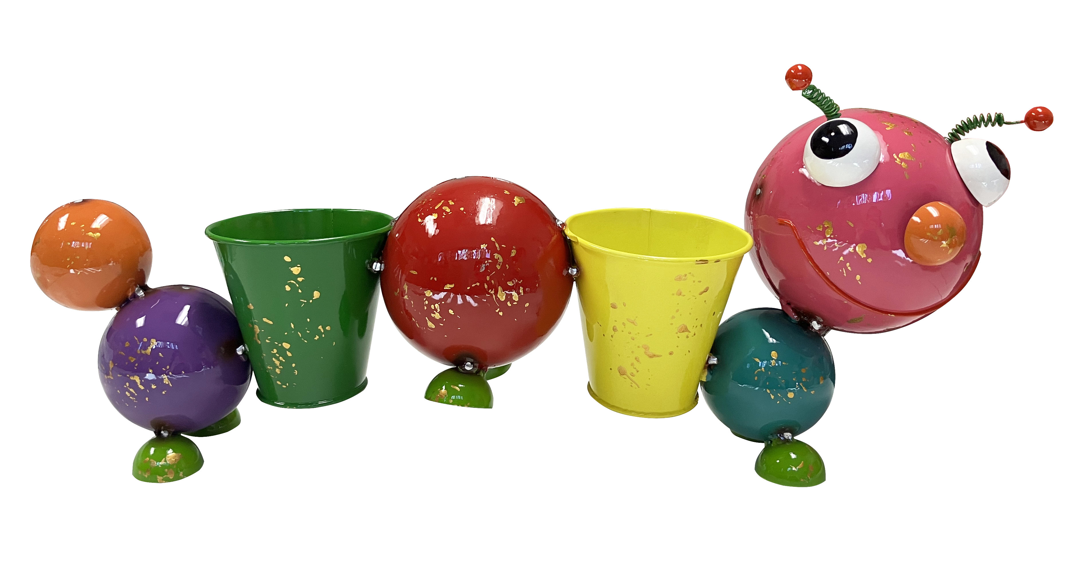 Trinx Kayle Handmade Metal Caterpillar Pot Planter - Wayfair Canada