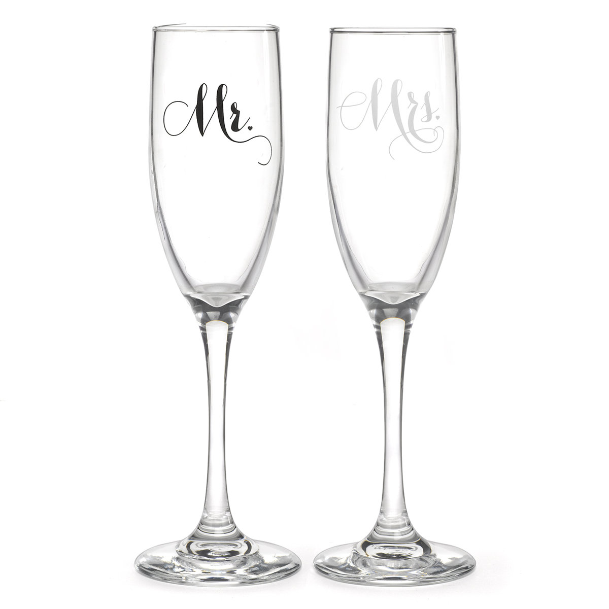 Le Prise™ Elegant 2 Piece 12 oz. Glass Flute Set | Wayfair