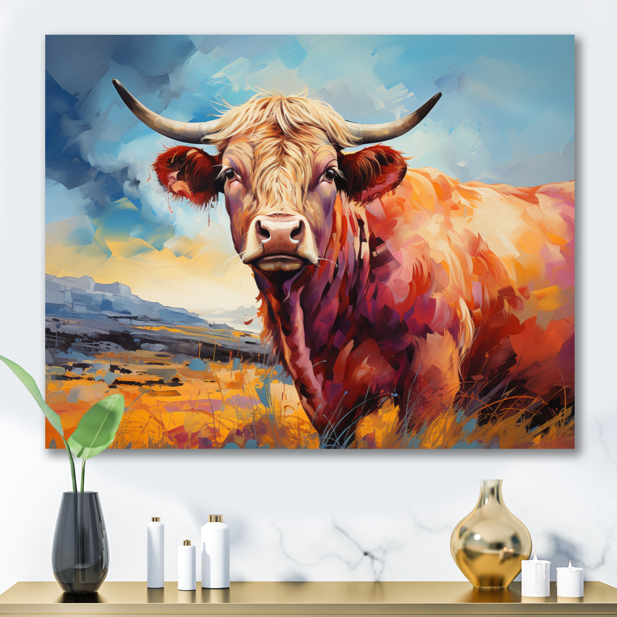 Union Rustic Cow Countryside Palette IV - Print | Wayfair