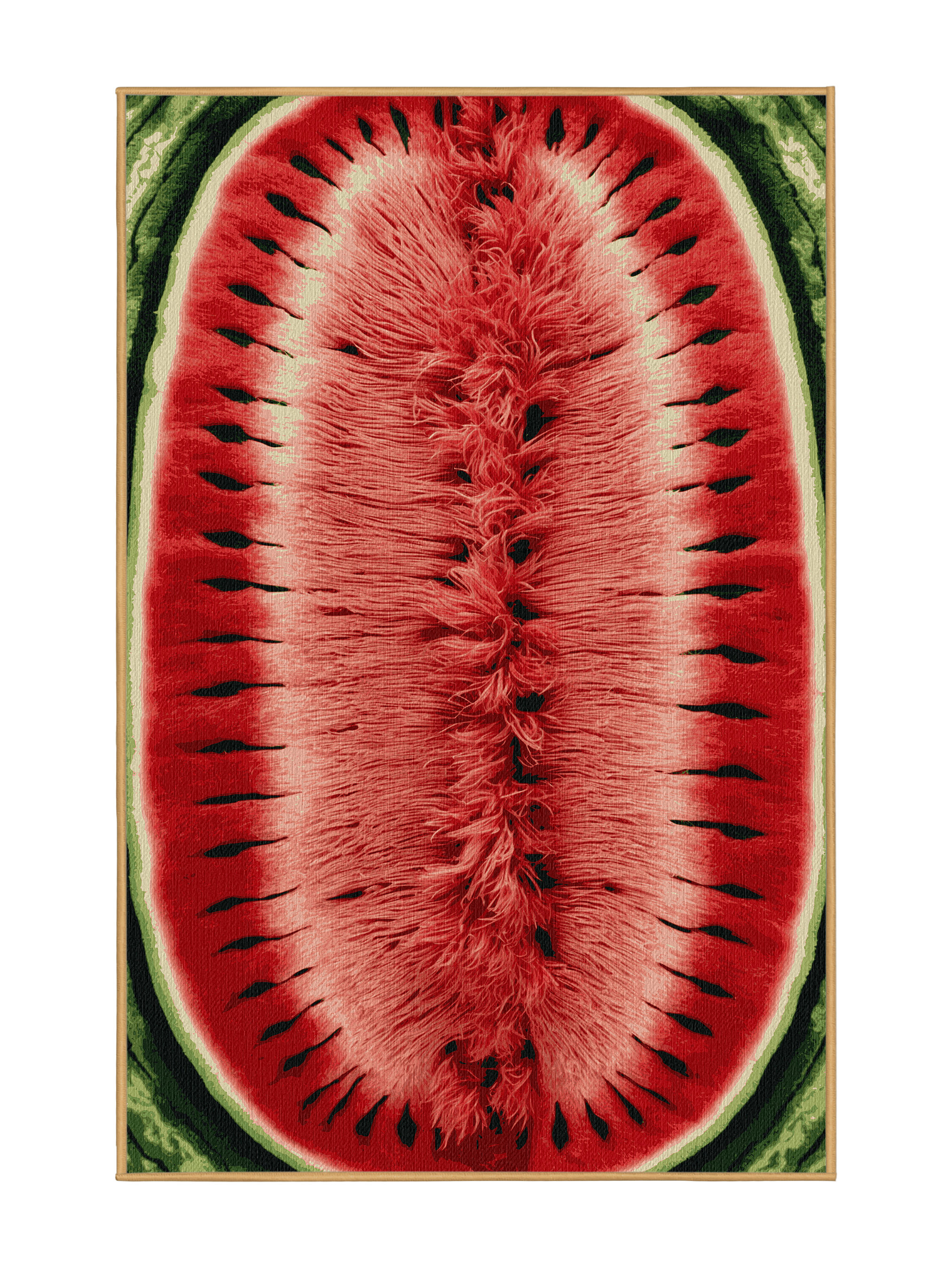 Hokku Designs Washable Watermelon Seedless Fruits Area Rug | Wayfair
