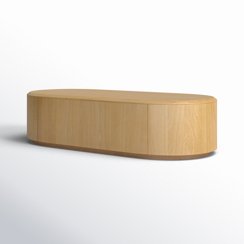 AllModern Kodie Oval Coffee Table - Light Natural Oak | AllModern