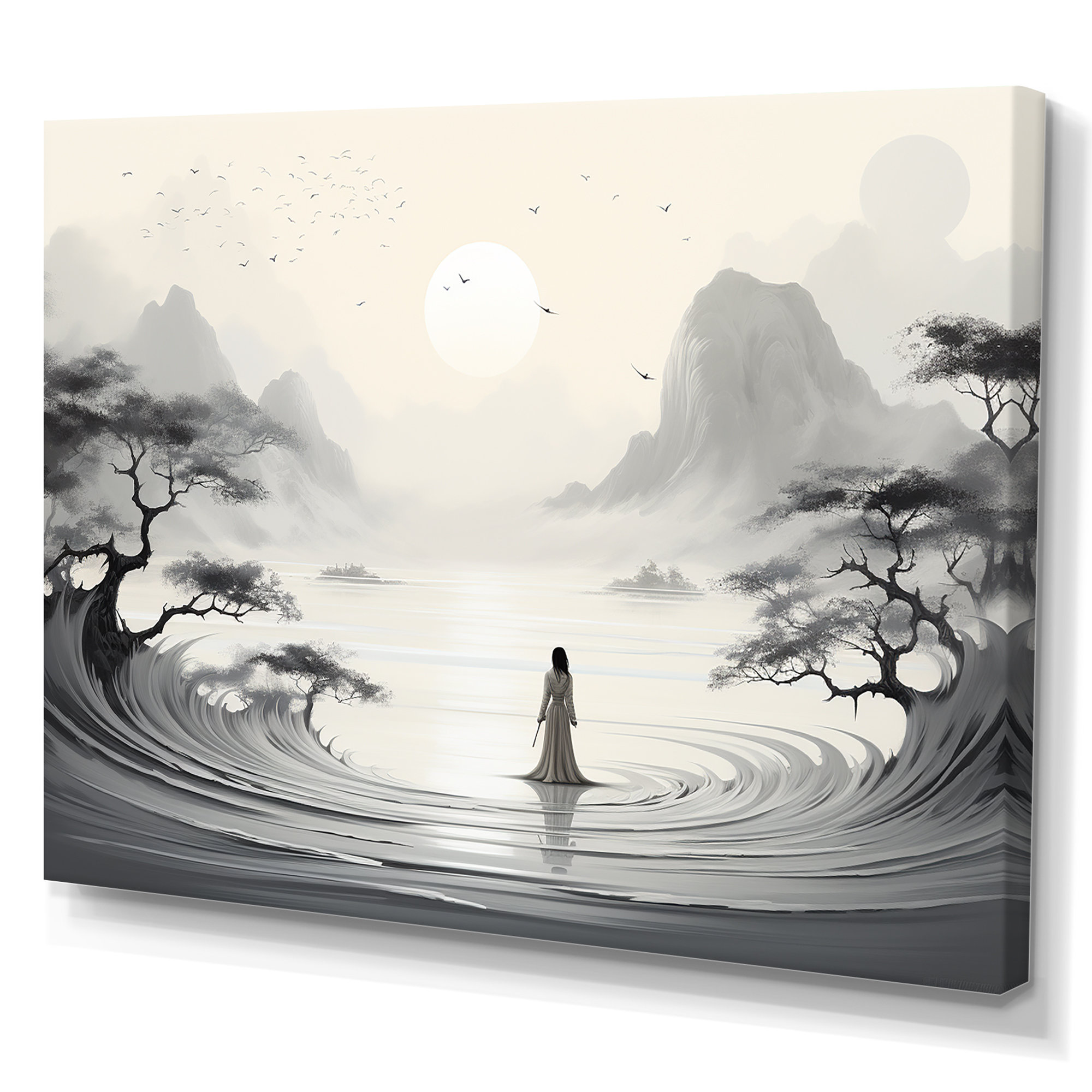 Bungalow Rose Zen Garden - Buddhism Canvas Wall Art - Wayfair Canada