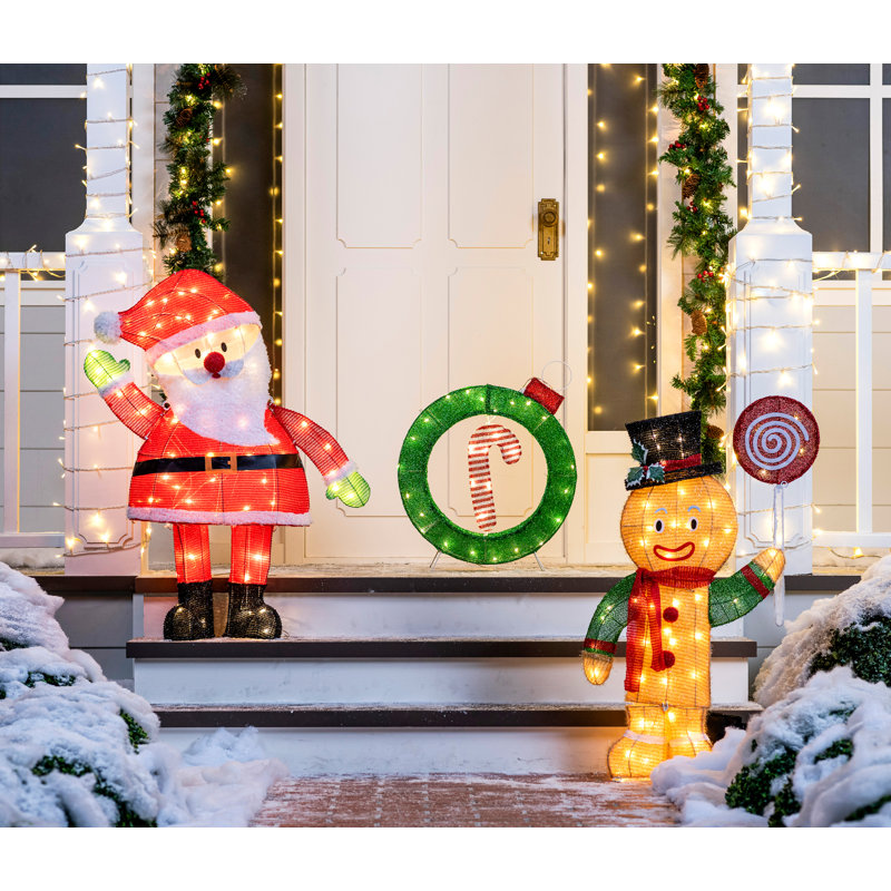 Joiedomi Tinsel Santa Lighted Display | Wayfair