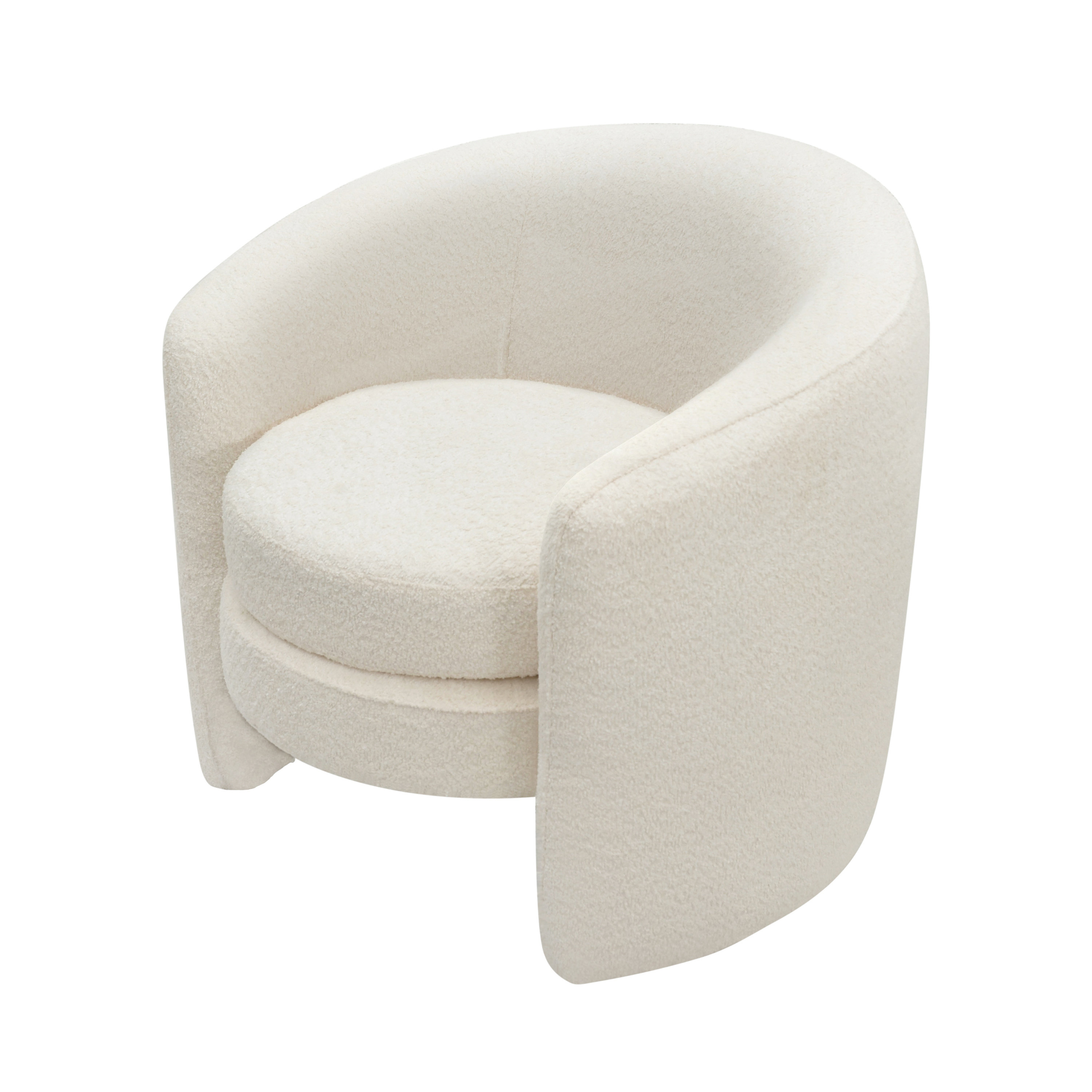 Ivy Bronx Modern Curved Back Upholstered Accent Chair | Wayfair