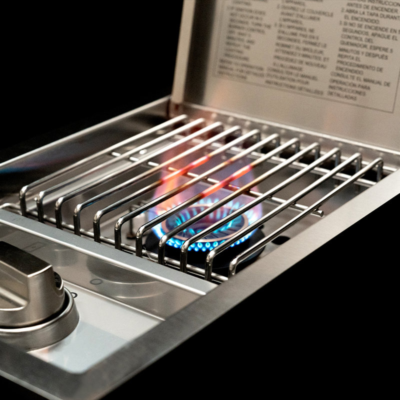 Spire Built-in Stainless Steel Side Burner with Lid & Reviews | Wayfair