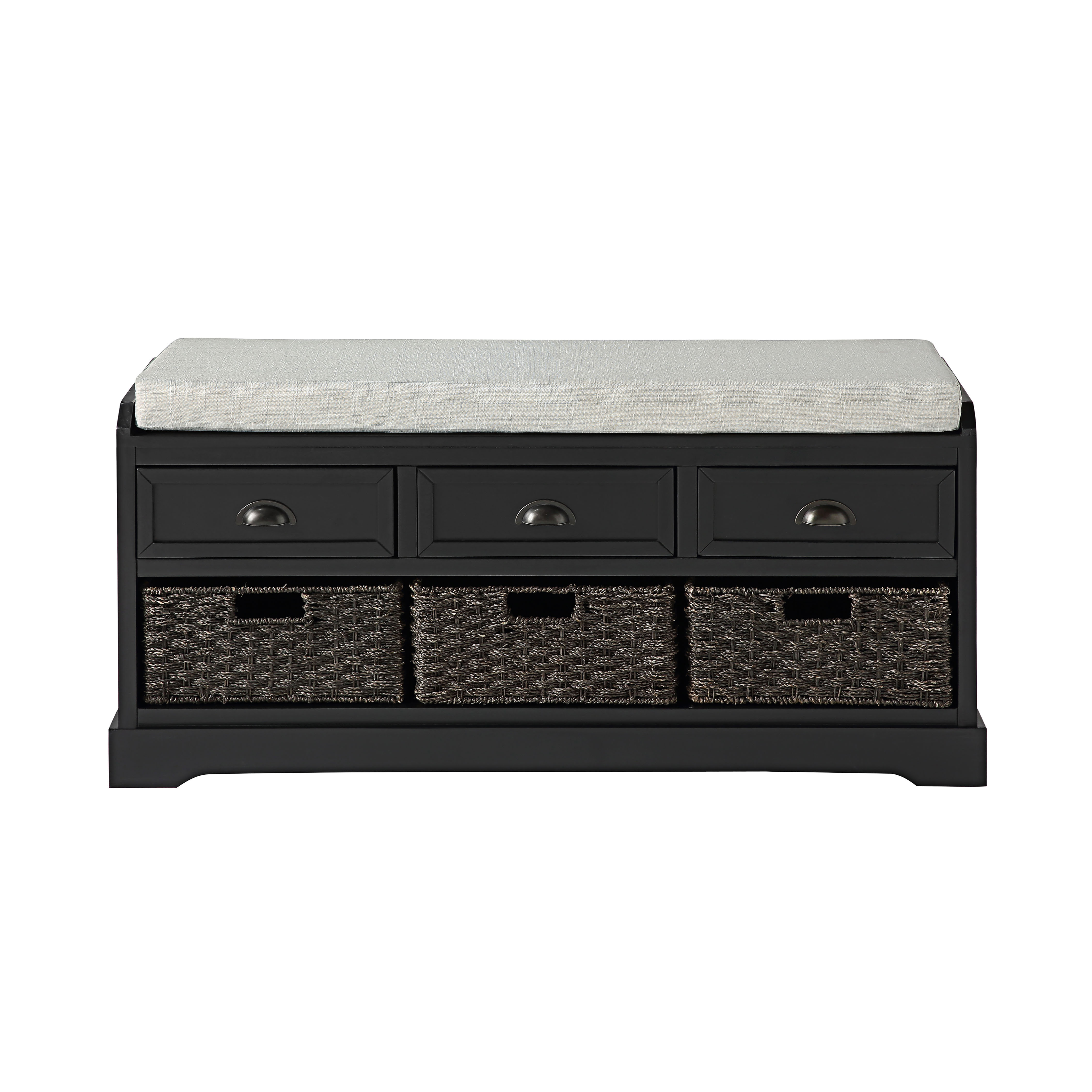 One Allium Way® Homes Collection Wood Storage Bench with 3 Drawers and ...