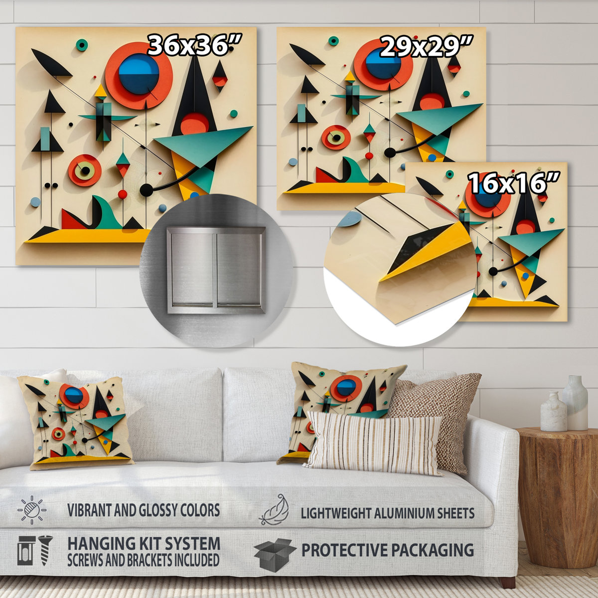 George Oliver Playful Imaginary Landscapes V - Modern Geometric Metal ...