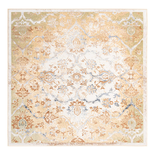 Langley Street Alamo Floral Yellow Area Rug & Reviews - Wayfair Canada