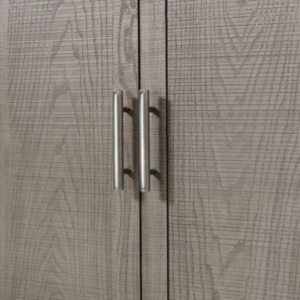 Sonder Living Raffles Credenza - 4 Doors Gray and Pewter | Wayfair