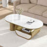 Everly Quinn Luxury Oval Coffee Table,Coffee Table with Storage Drawer ...