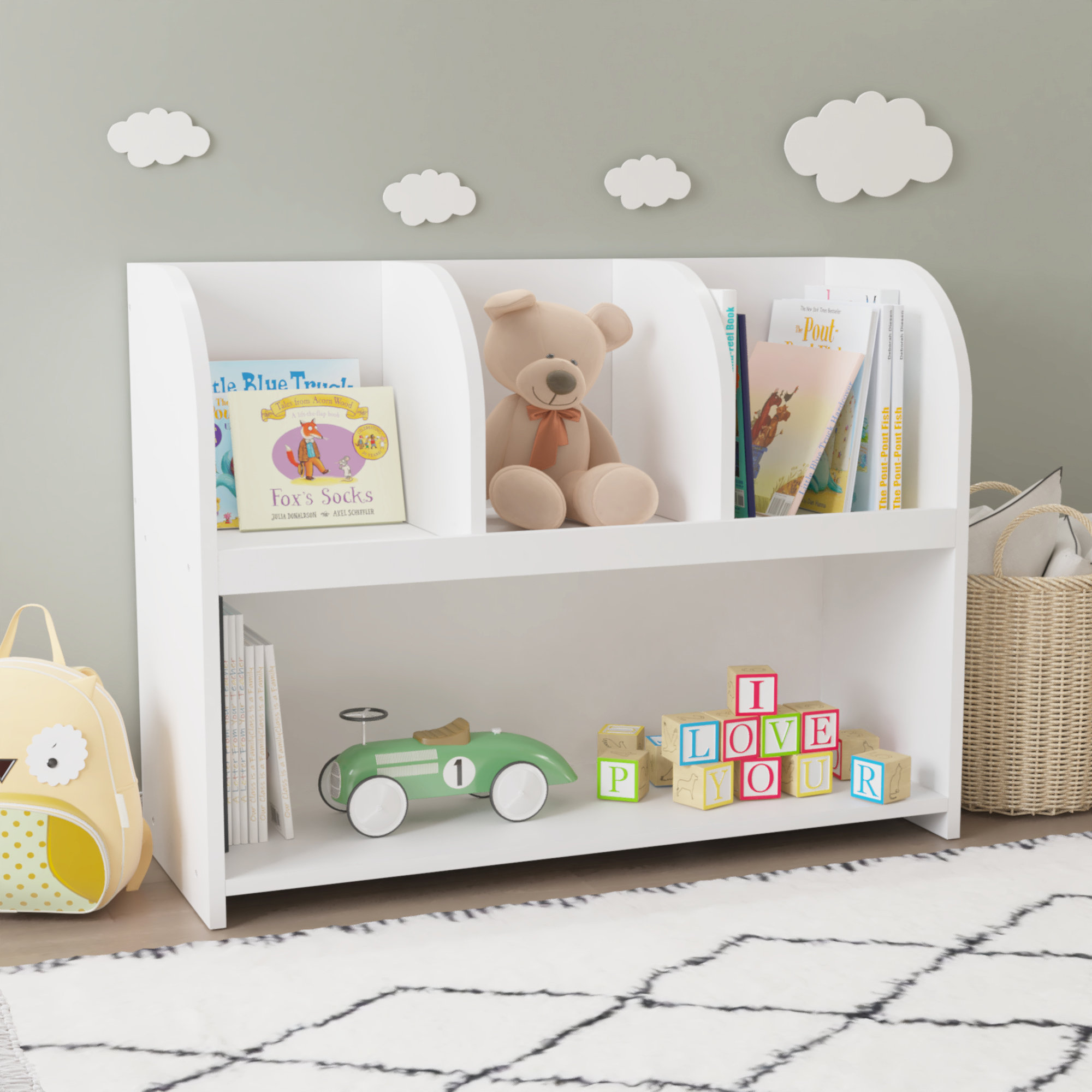 Isabelle & Max™ Helland Bookcase, Storage Book Shelf, Storage Display, Rack,Toy Organizer| Wayfair
