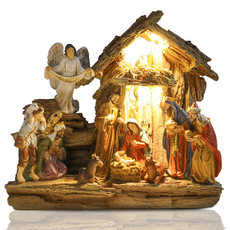 Astoria Grand Christmas Nativity Tabletop-set Figurine Resin Figurines ...