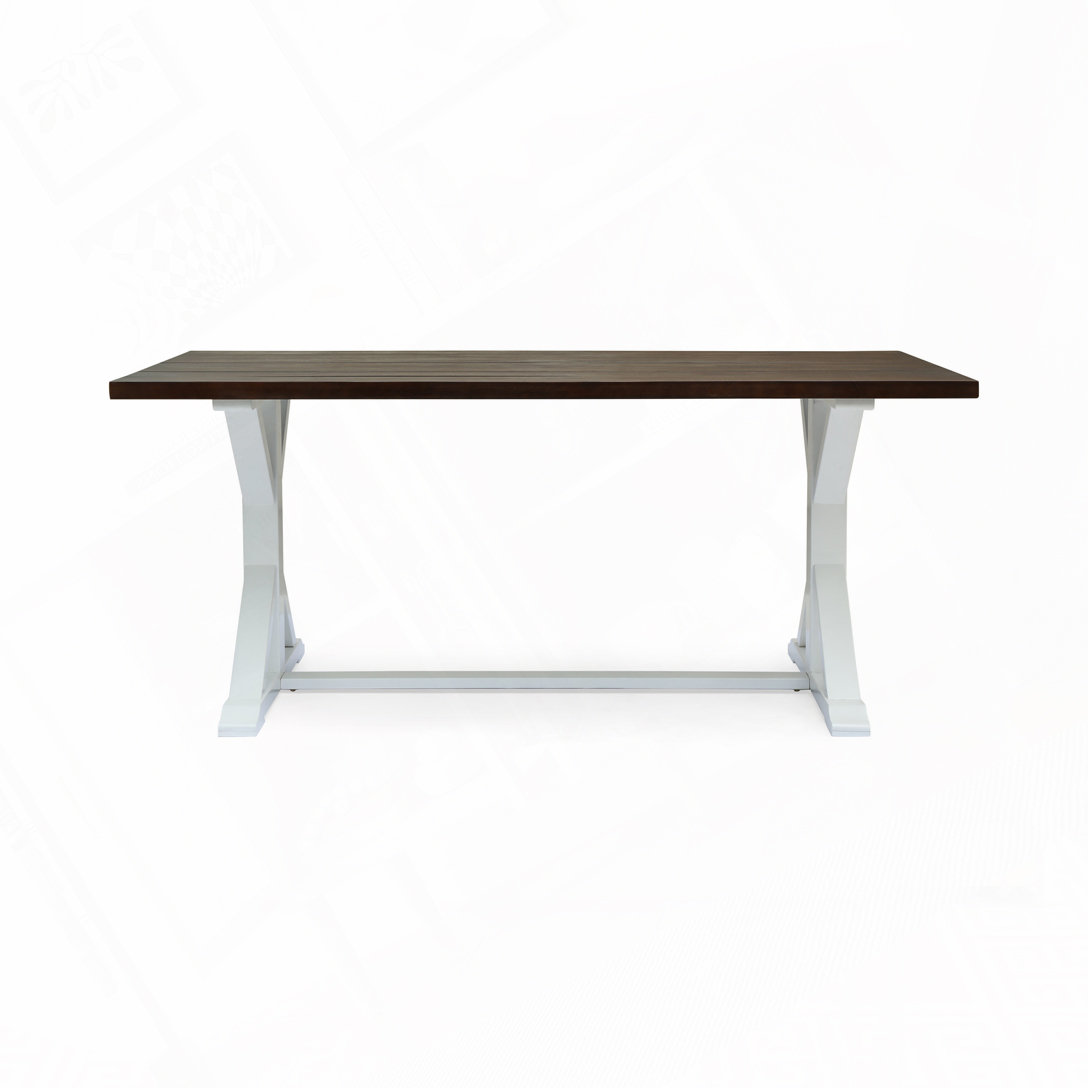 August Grove® Farmhouse Outdoor Rectangular Solid Wood Table Dining ...