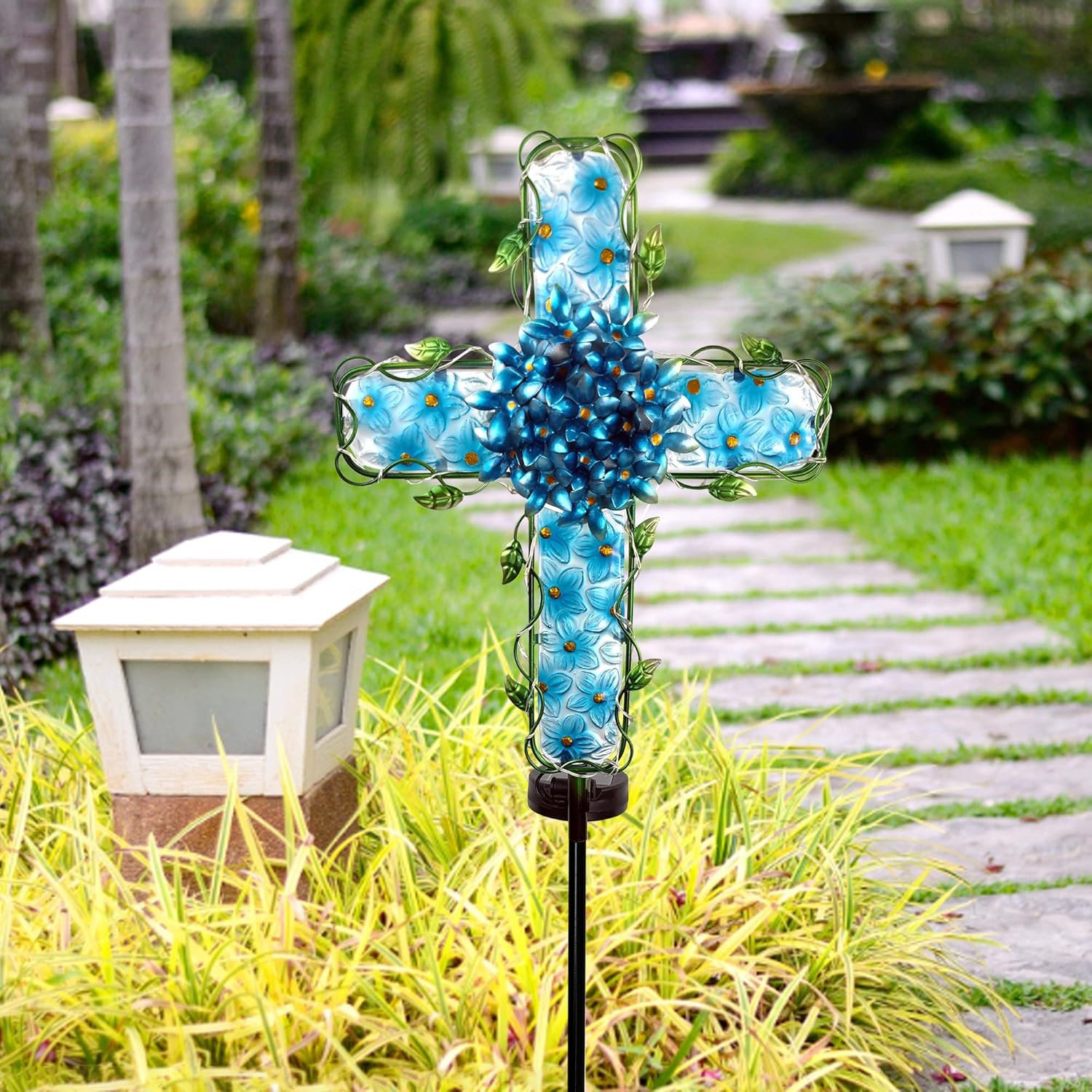 Astoria Grand Solar Cross Garden Lights Outdoor Decorative - Solar ...