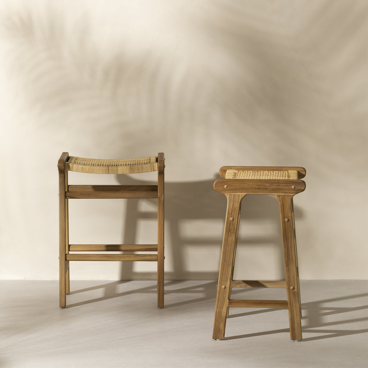 South Side Living Agave Wood Outdoor Stool | Wayfair