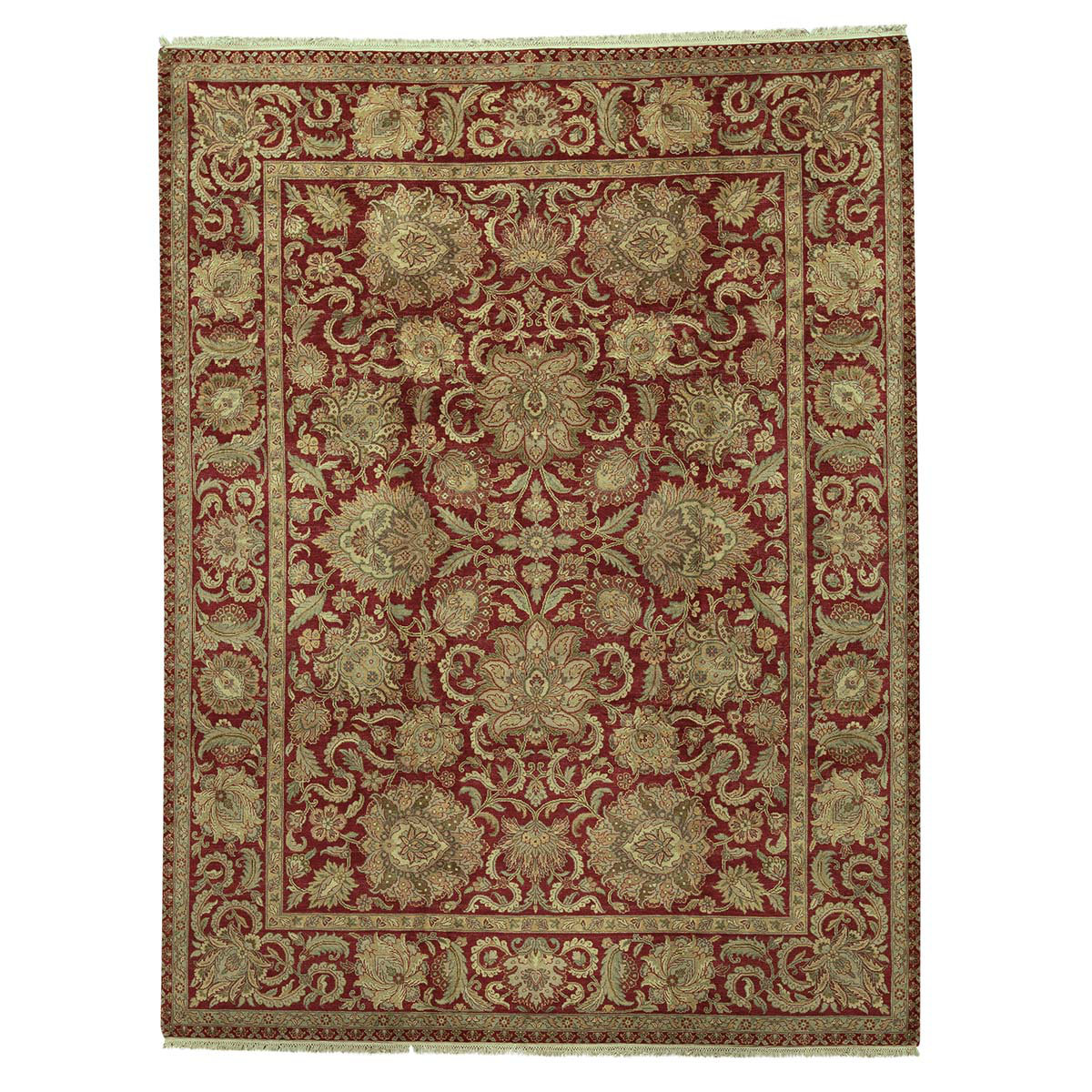 Bokara Rug Co., Inc. High-Quality Hand-Knotted Red/Brown/Green Area Rug ...