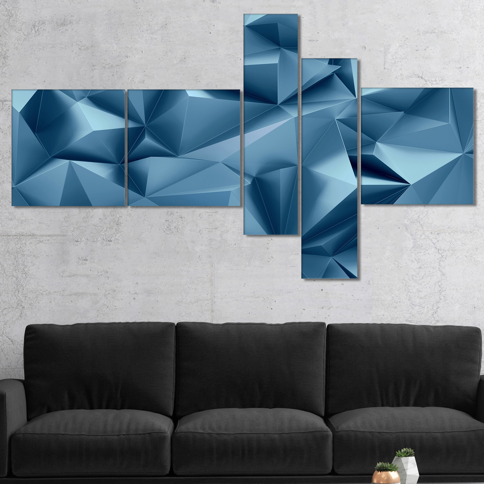 East Urban Home " 3D Abstract Geometric Background " | Wayfair