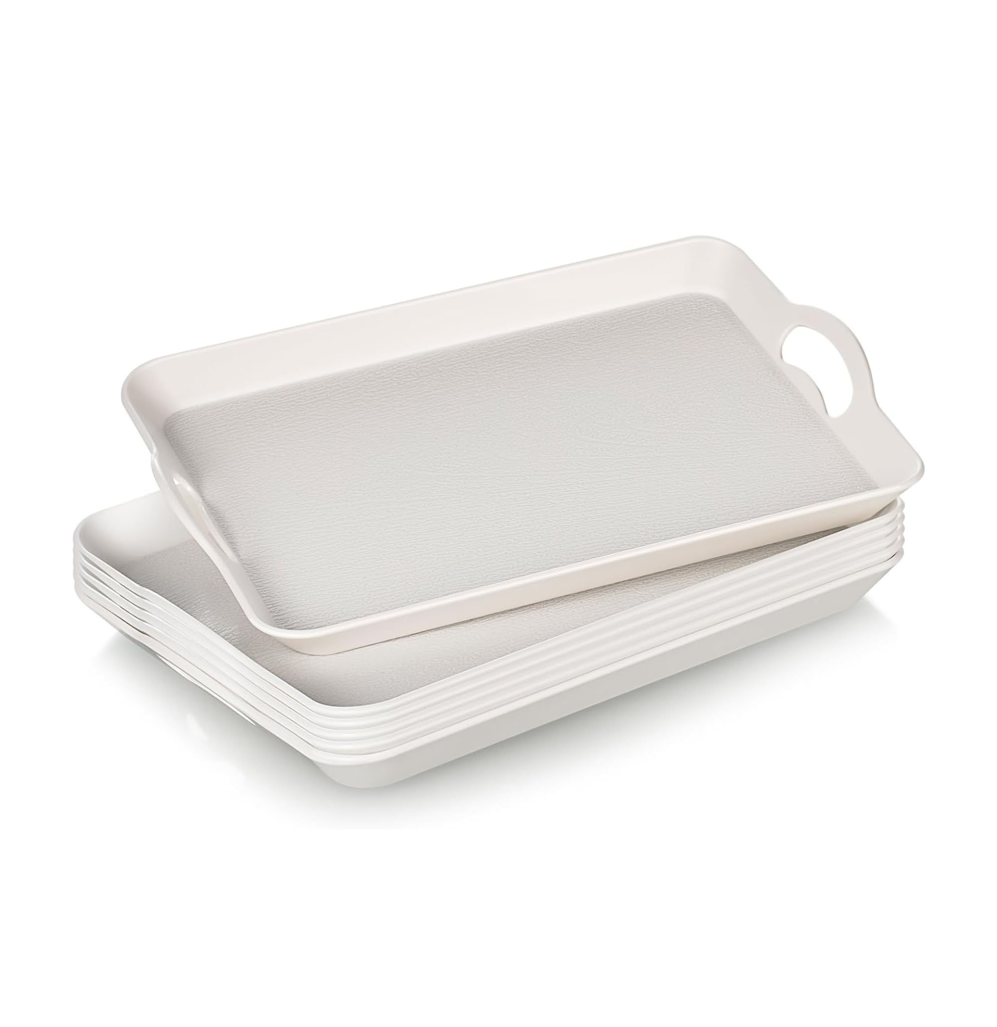 Hokku Designs 6 Pcs Serving Trays with Handles, 16 x 11 Inch Multi ...