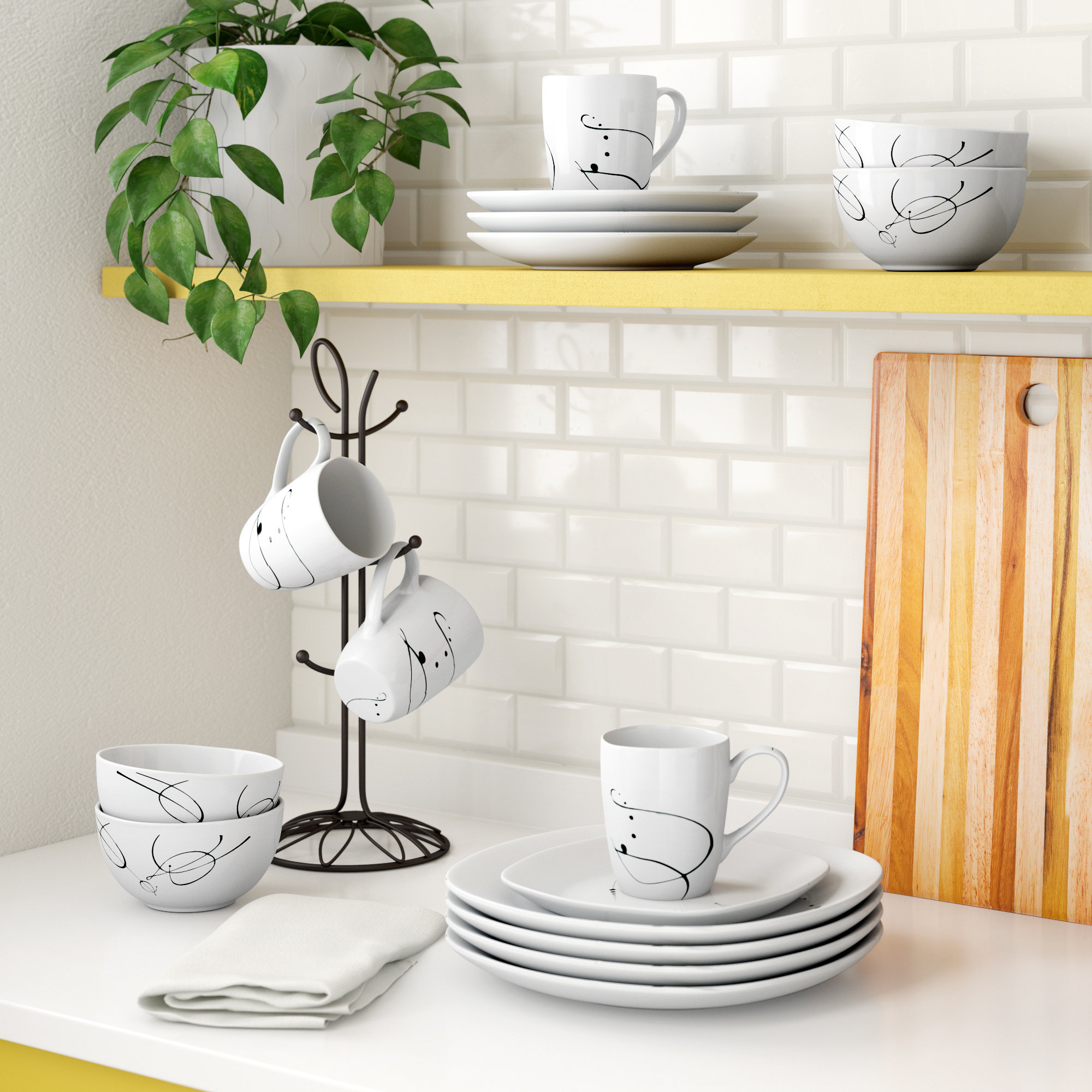 Tabletops Gallery 16 piece Dinnerware Set Pescara & Reviews | Wayfair
