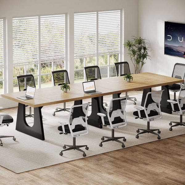 Wrought Studio™ 6 Ft Rectangle Wood Conference Table, 70.86" L X 35.43 ...