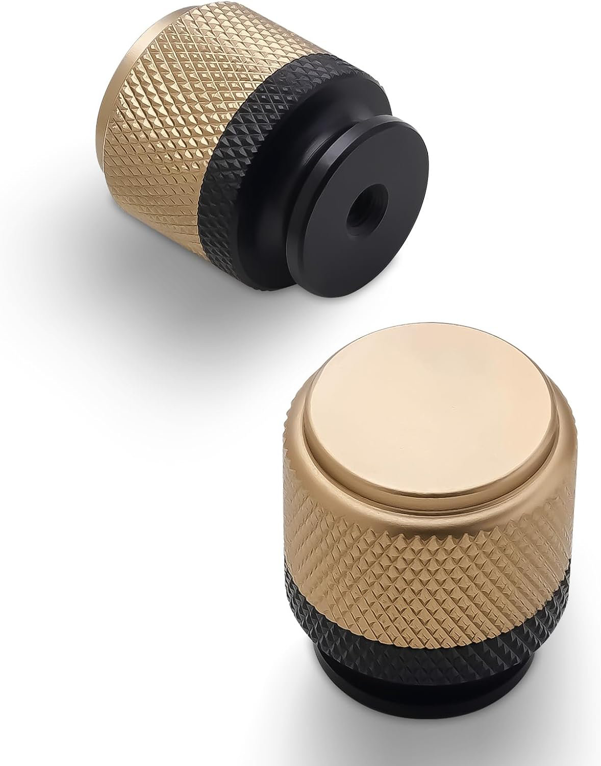 cangbaoge 10 Pack Kitchen Cabinet Knobs And Drawer Pulls - Champagne Bronze Knurled Hardware ...