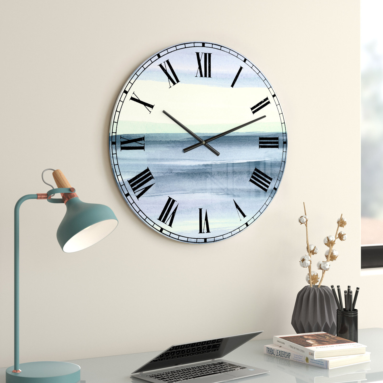 The Twillery Co.® Swigart Farmhouse Dawn I - Minimalist Wall Clock ...
