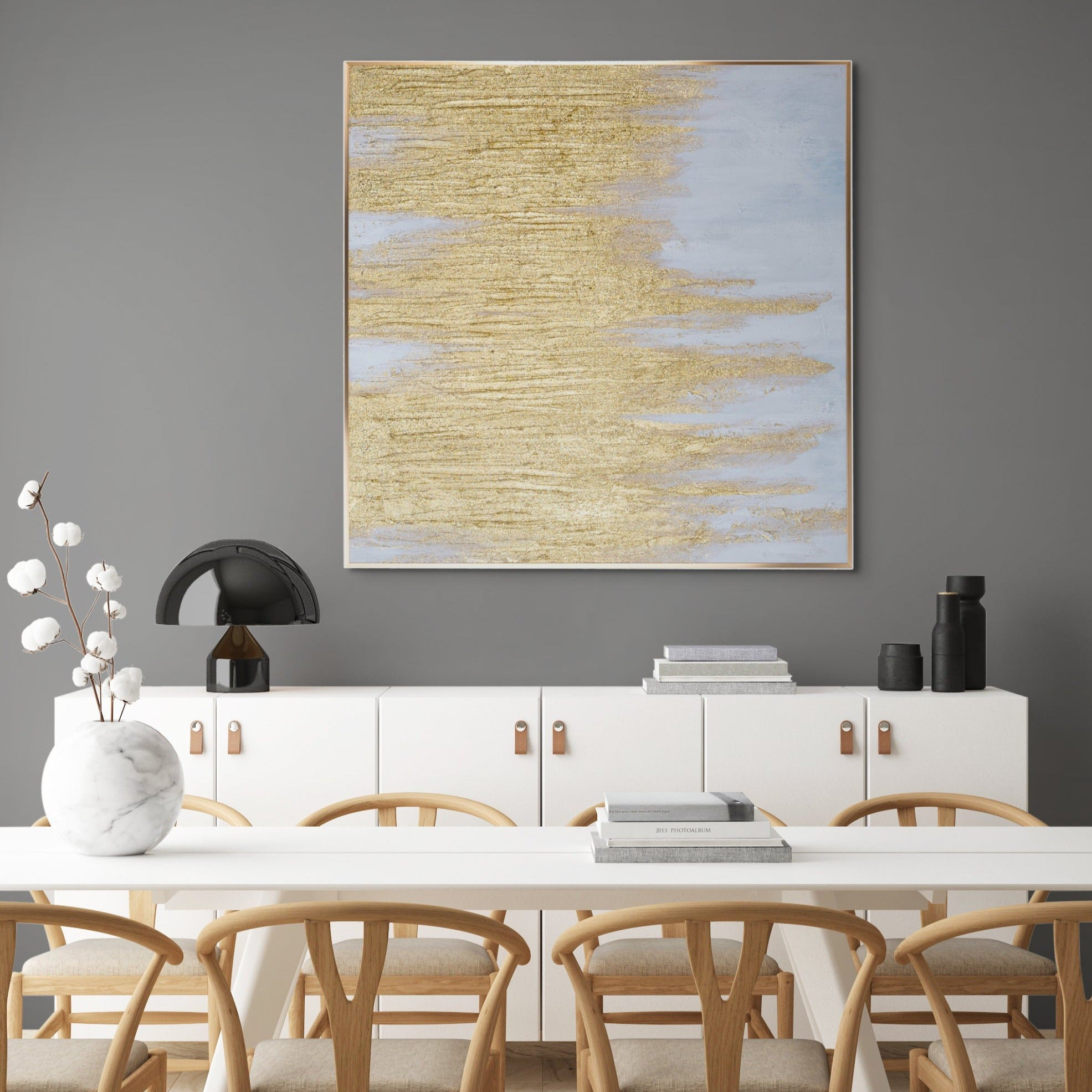 Everly Quinn Golden Boho Bliss: Wood-Framed Abstract Canvas Art ...