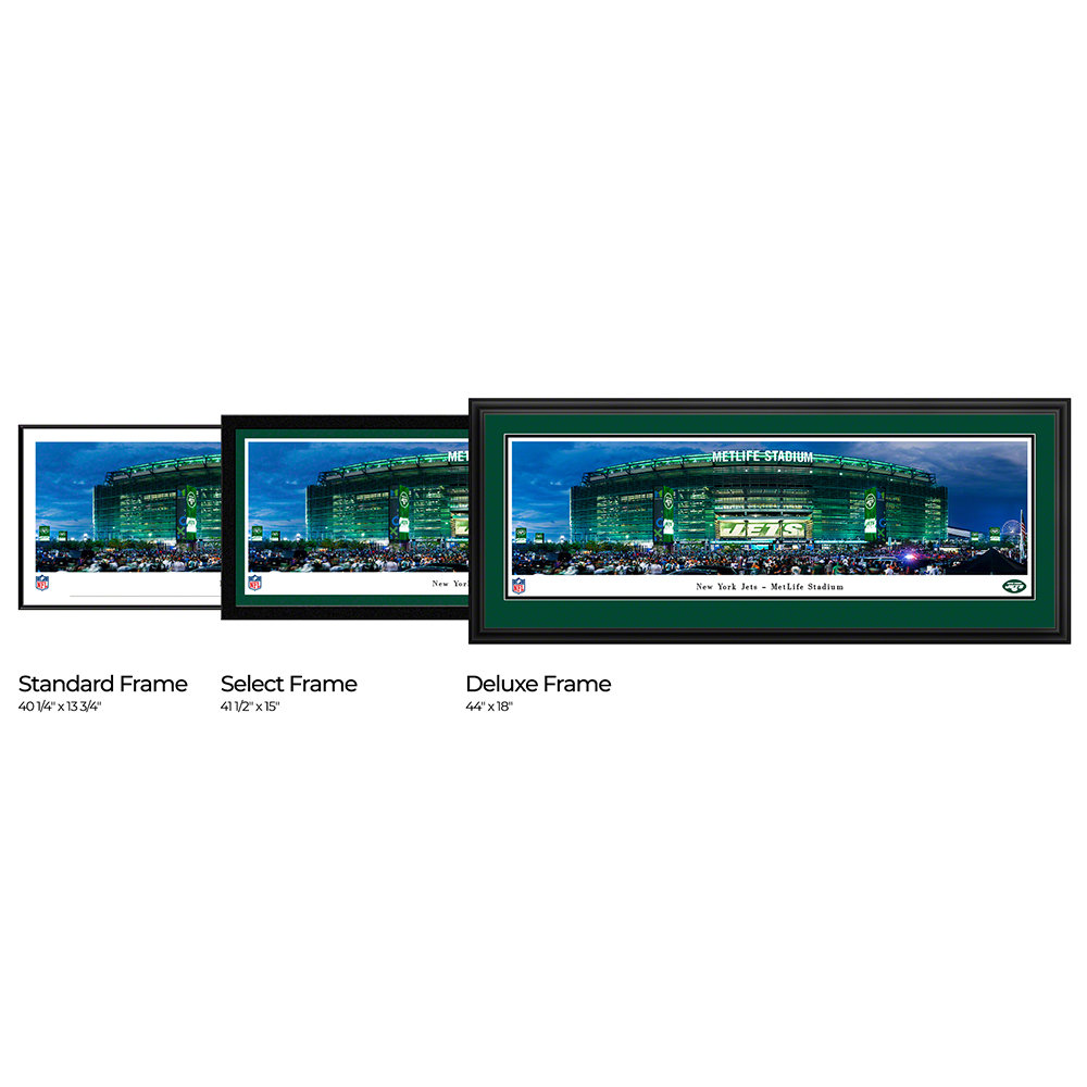 Latitude Run® New York Jets Stadium Framed Panoramic Print on Paper | Wayfair