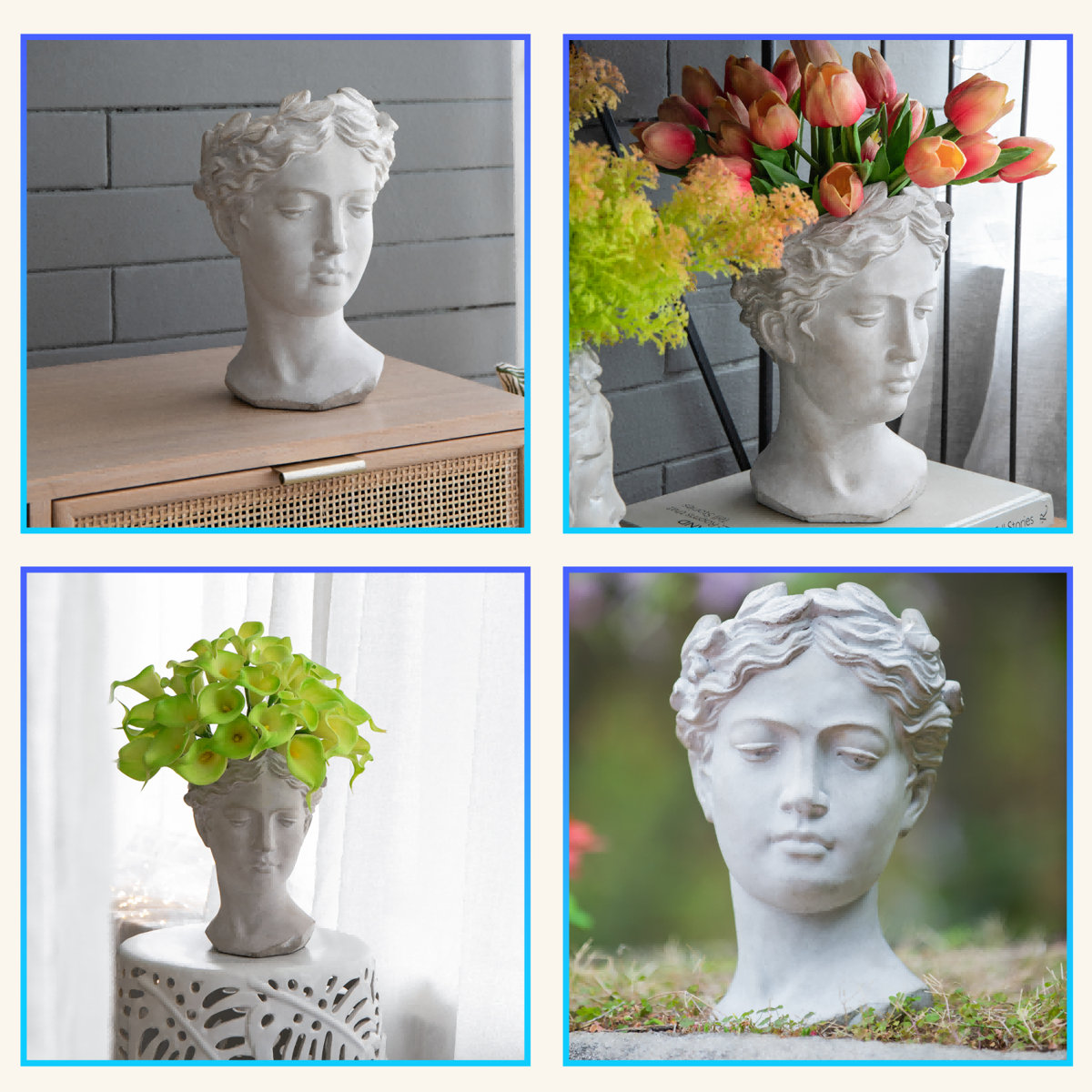 Fleur De Lis Living Ancient Greek Style Cement Planter | Wayfair