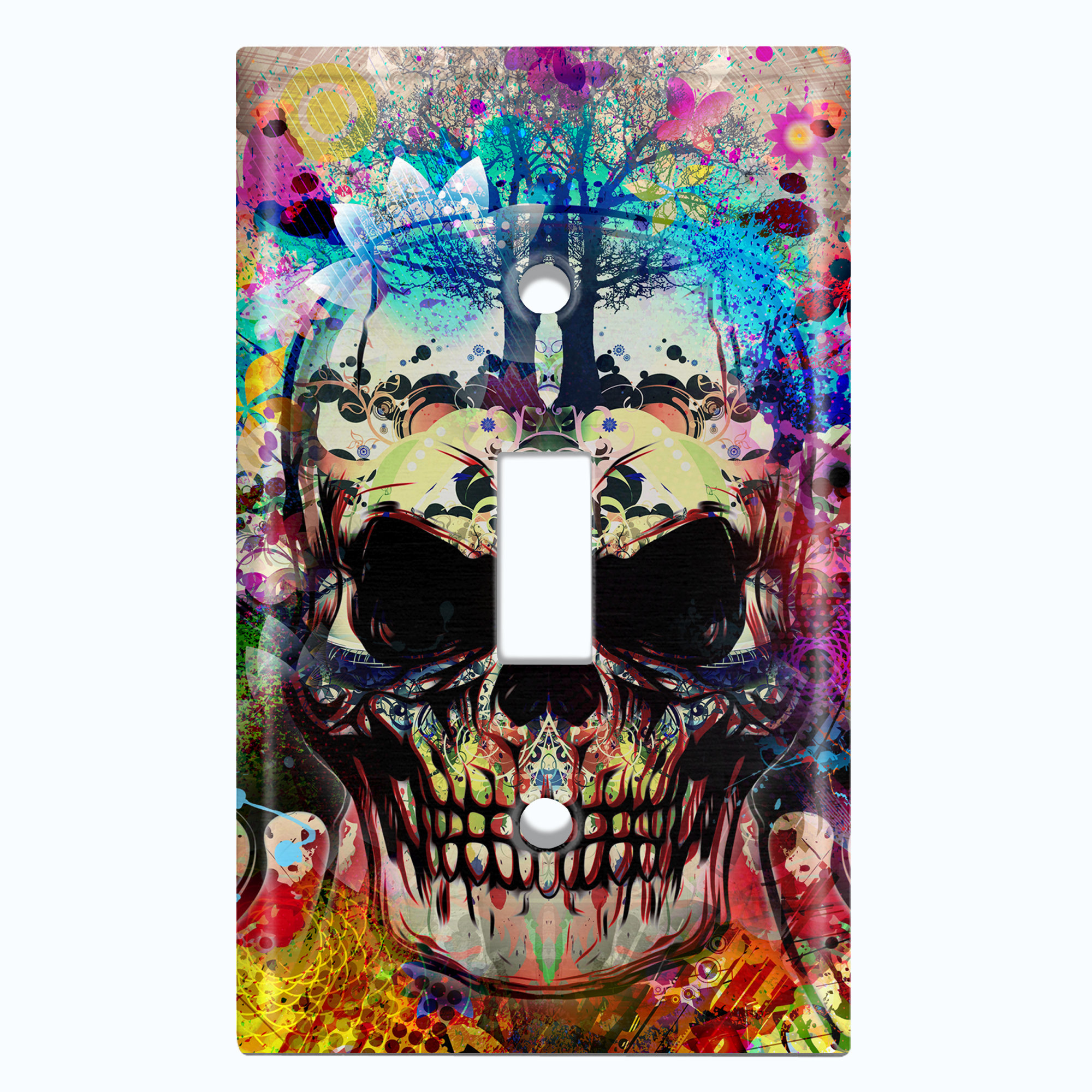 WorldAcc Evil Skull Tree 1-Gang Toggle Light Switch Wall Plate | Wayfair