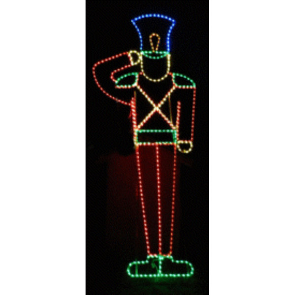 Lori's Lighted D'Lites Animated Large Saluting Soldier Holiday Lighted ...