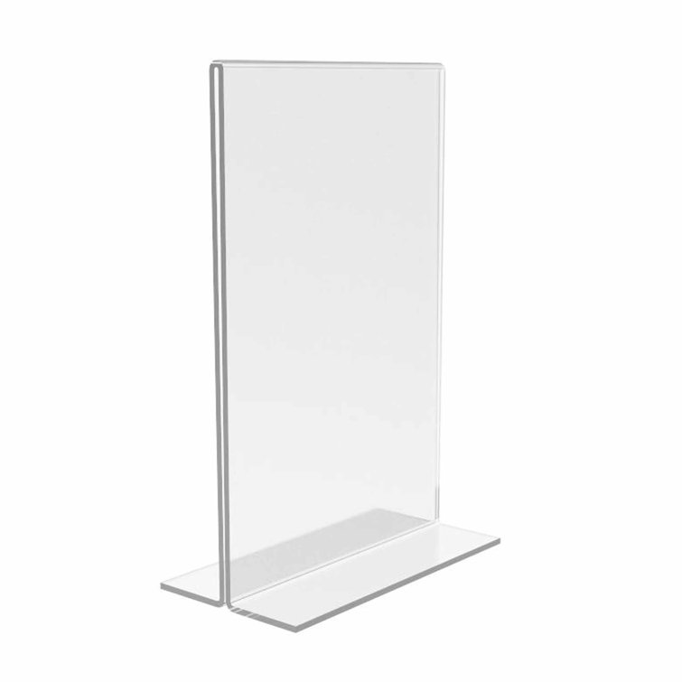 Fixturedisplays® 1PK 4X6" Clear Acrylic Table Tent Frame Photo Sign ...