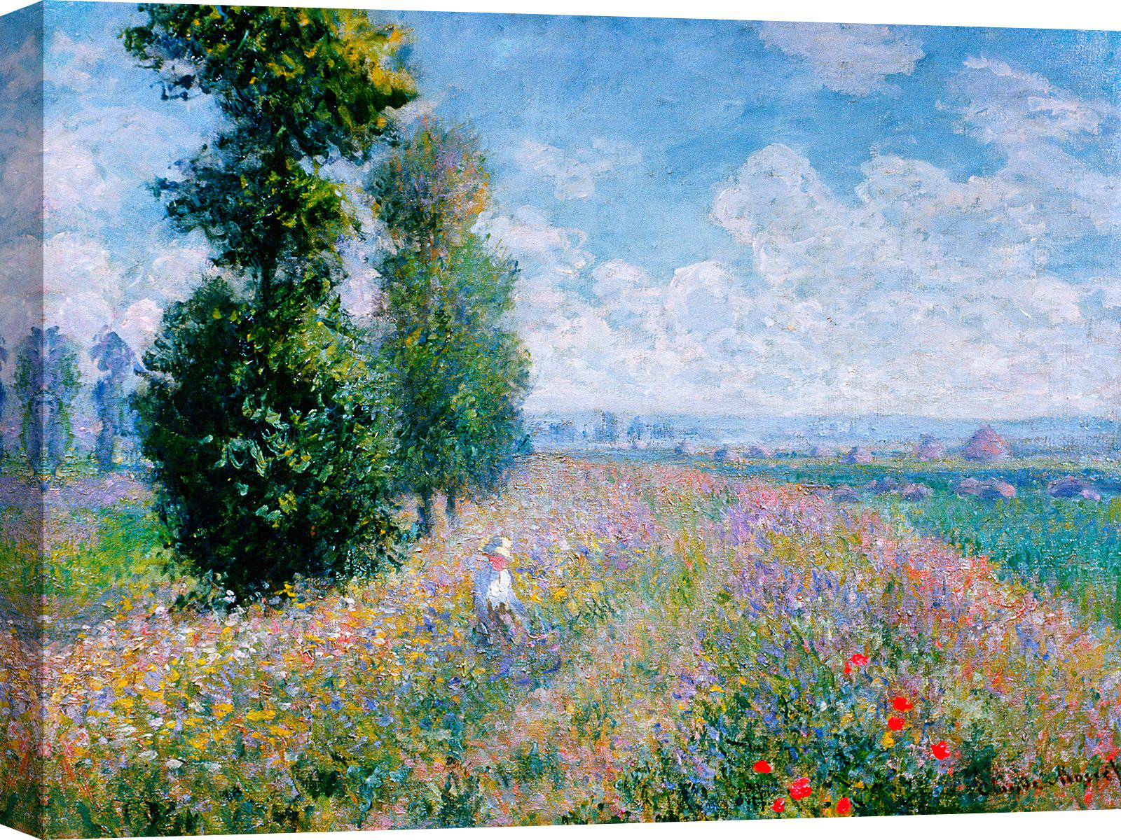 Ophelia & Co. Meadow With Poplars (detail) by Claude Monet - Painting ...