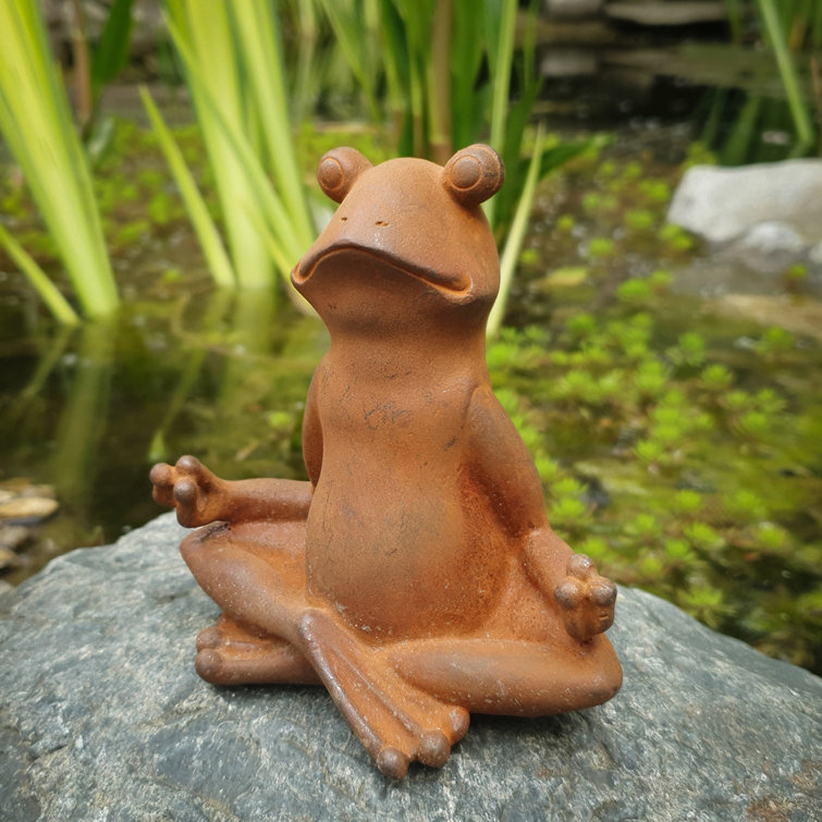Happy Larry Iron Yoga Frog Rust | Wayfair.co.uk