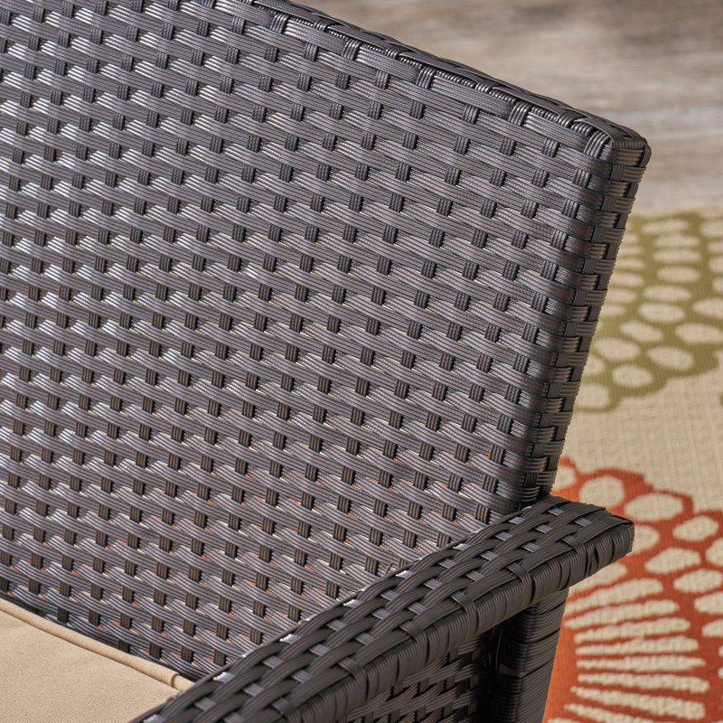 Red Barrel Studio® Neufer 67.75'' Wide Outdoor Wicker Patio Sofa with ...