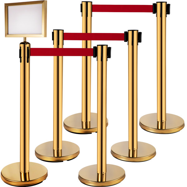 VEVOR 35'' H x 79'' W Stanchion System | Wayfair