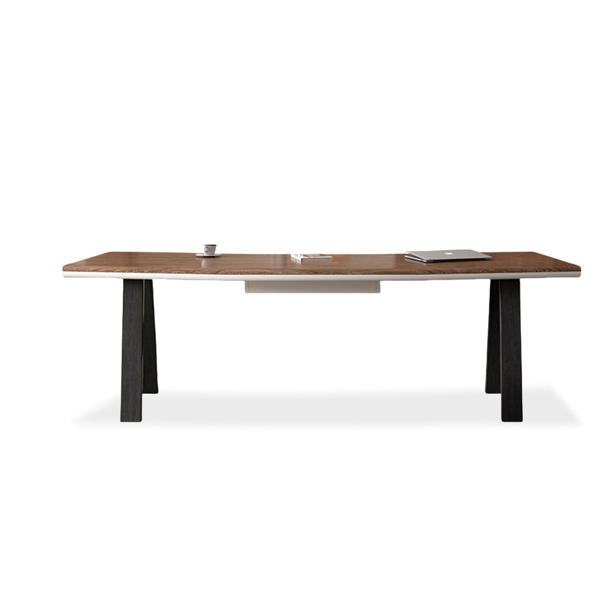 Wildon Home® Nut-brown Free form Manufactured Wood writing desk | Wayfair