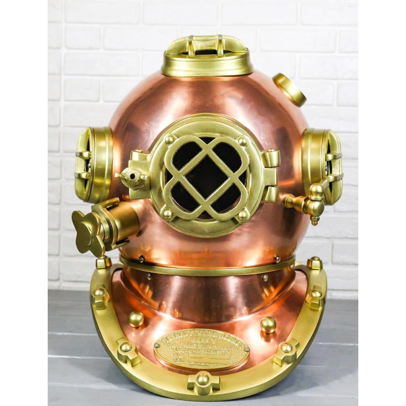Rosecliff Heights Large Nautical Steampunk Diving Helmet Navy Diver ...