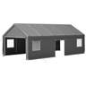 LZBEITEM 13 X 26 Ft Heavy Duty Carport Steel Canopy Tent Garage Shed ...