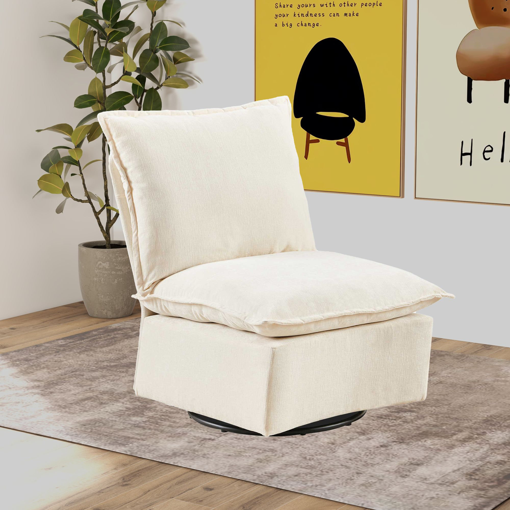 Latitude Run® Simple style soft cushion sofa chair with pillow style ...