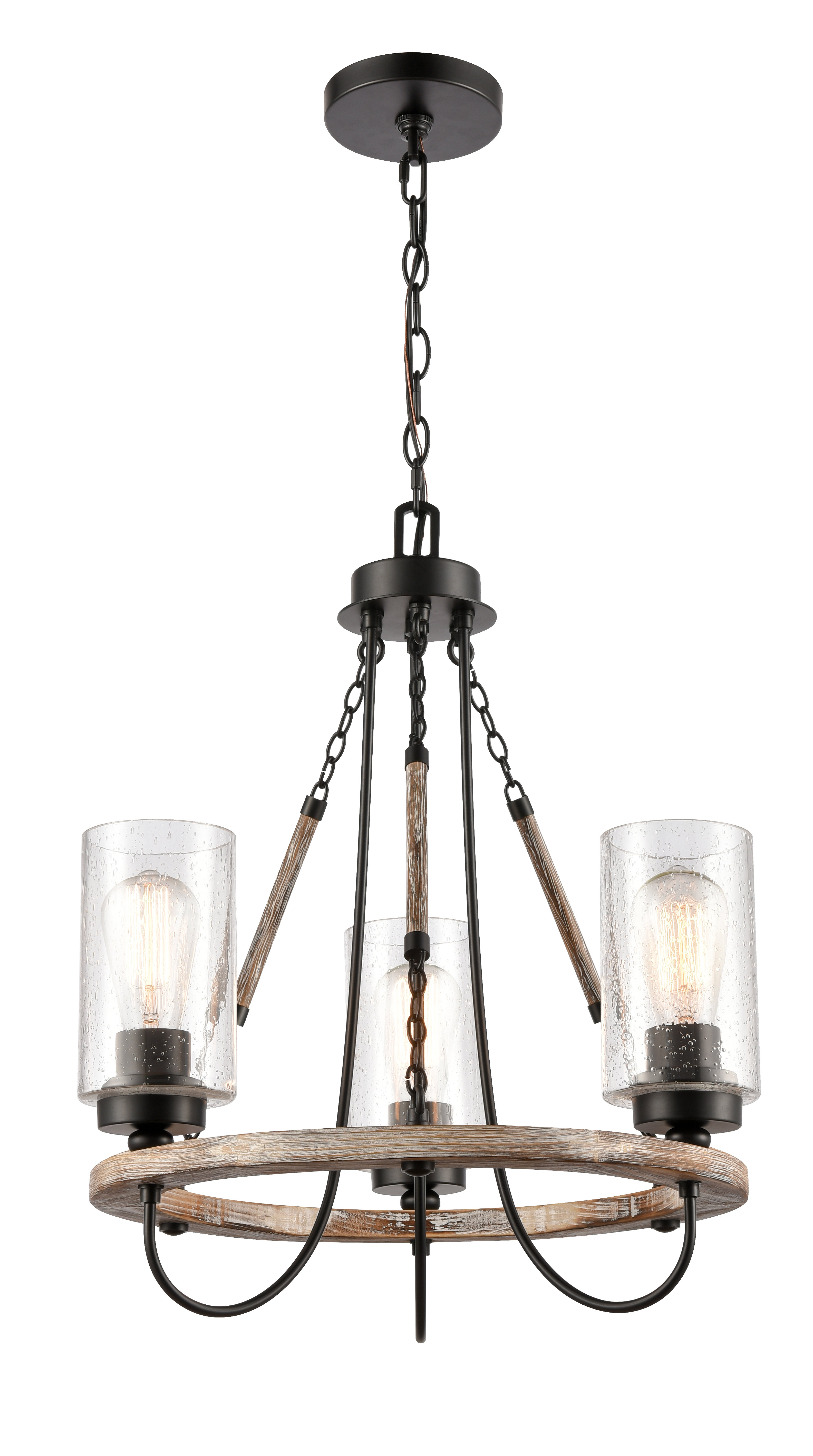 Laurel Foundry Modern Farmhouse Tallant 3 - Light Wagon Wheel ...