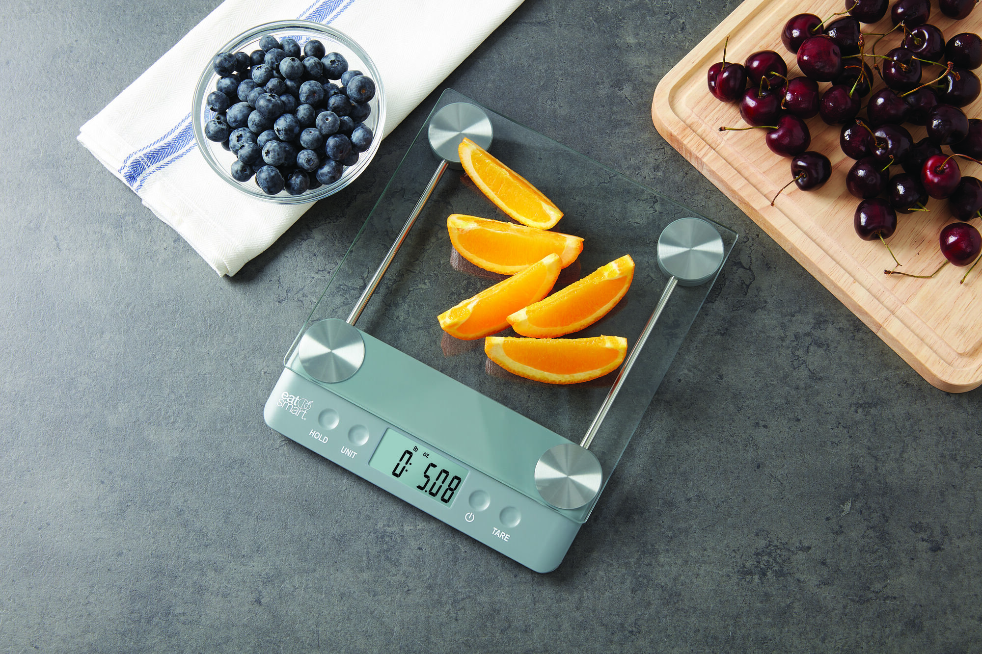 Taylor Eat Smart 33Lb Glass Platform Food Kitchen Scale With Tare, Grey ...