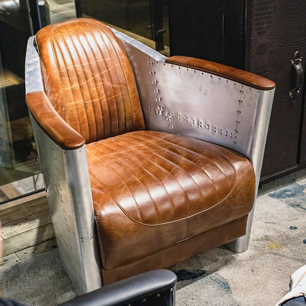 Jes Design Industrial Style Creative Rivets Leisure Chair 30.71 Wide ...