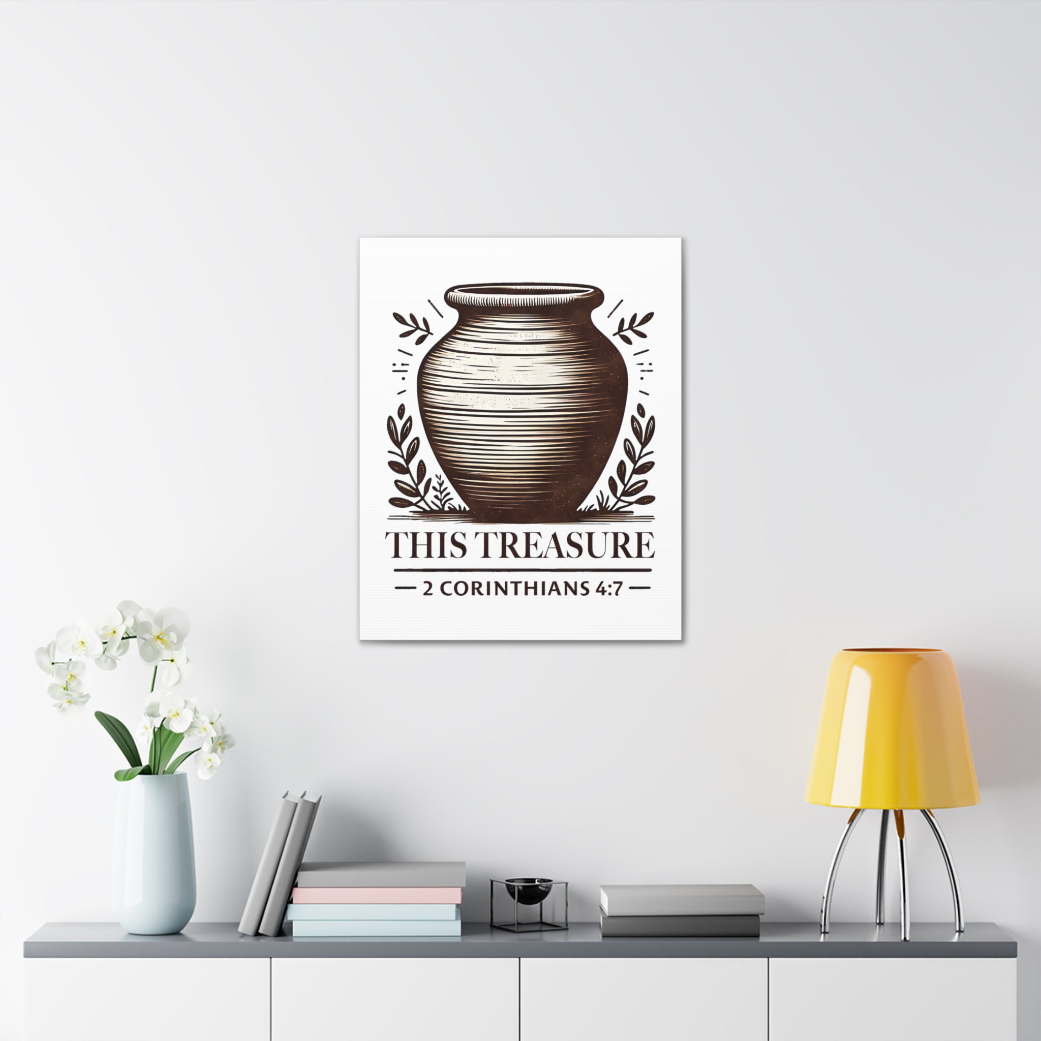 Trinx 2 Corinthians 4:7 This Treasure Bible Verse Canvas Christian Wall ...