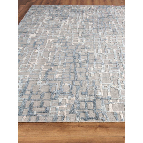 Exquisite Rugs Vista Geometric Gray/Blue Area Rug & Reviews | Wayfair